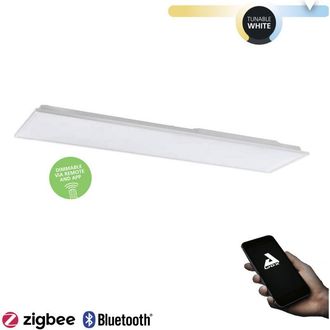 Eglo Plafonnier Herrora-Z Blanc L: 120 B: 30 H: 4cm Dimmable 2700-6500K avec fonction Connect-Z