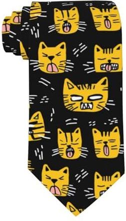 Generic Chats Jaunes Joyeux Cravates Doux Cravate Élégante Cravate Homme Pour Scolaires Mariage Entreprise
