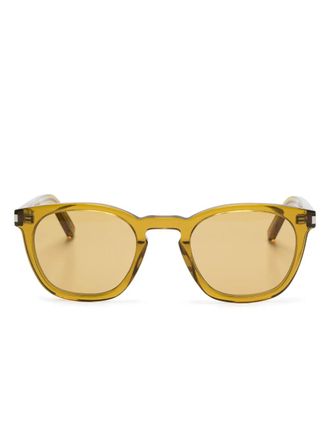 Saint Laurent Eyewear Sonnenbrille mit rundem Gestell - Gr&uuml;n