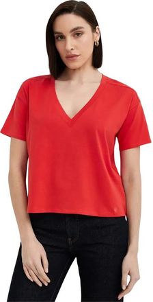 Loulou Studio Femme, Tops, Rouge, Taille: 36 FR T-shirt en coton