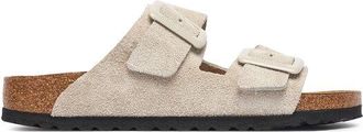 Birkenstock Pantoletten Arizona Cushion Buckle 1033088 Creme