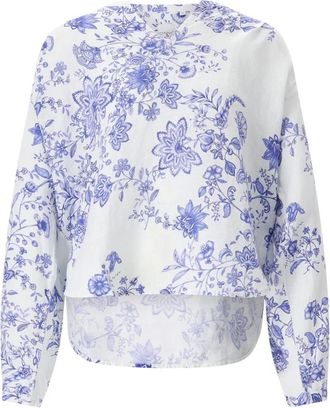 Emily van den Bergh Femme, Blouses et Chemises, Bleu, Taille: 40 FR Chemisier Blouse