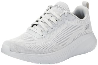 Skechers Mens BOBS Squad Chaos Prism Bold Trainers, Light Grey Engineered Knit, 42 EU