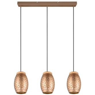 Reality Lampe &agrave; suspension marron Bidar 3 lumi&egrave;res - R31573065