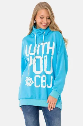 Cipo & Baxx Hoodie Sweatshirt (1-tlg) mit coolem Markenprint und Loop-Schal, WL345