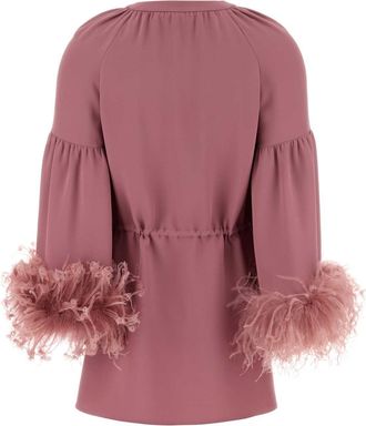 Valentino Garavani Sandyrose Exterior: Silk Maglie Sweater