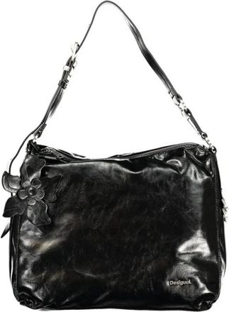 Desigual Umh&auml;ngetasche mit Blumenapplikation - - Bags - Damen - Schwarzk - ONE SIZE