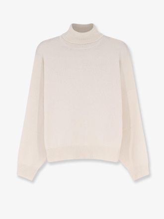 Brunello Cucinelli Cashmere turtleneck with Monili detail on the back - BRUNELLO CUCINELLI - gender_Woman