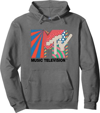 Giesswein Abstrakte 90er Jahre Farbe Kunst Musik TV Logo Pullover Hoodie