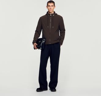 Sandro Kapuzenblouson mit Rei&szlig;verschluss