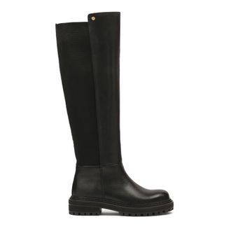 Kazar Schwarze Stiefel mit Slip-On-Obermaterial auf Treppe Sohle - - Shoes - Damen - Schwarzk - 40 EU