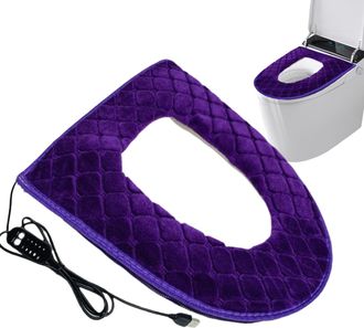 Generic WC-Sitz mit USB, Heizplatte verstellbar mit 5 Heizstufen | Kissen f&uuml;r Toilettensitz mit Timer | Design mit Stecker f&uuml;r &auml;ltere Menschen Badezimmer Wohn