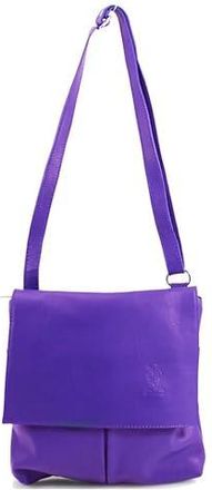 Generic Vera Pelle Sac à bandoulière en cuir souple pour femme VP-C818, violet, Medium