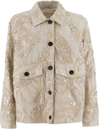 Brunello Cucinelli Femme, Vestes, Beige, Taille: 40 FR Cardigan