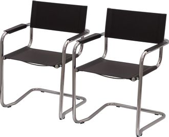 Studio Copenhagen home24 Armlehnenstuhl Blay 2er-Set 58 x 82 x 60cm Schwarz