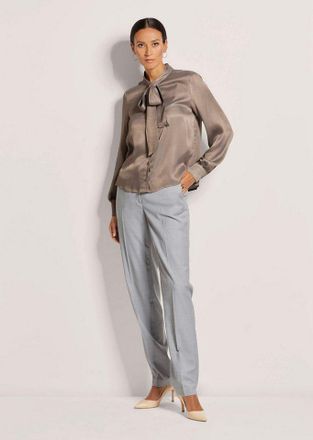 Madeleine Langarmbluse Satinbluse mit Schluppe