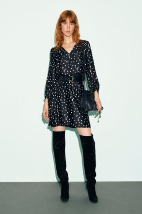 Gerard Darel Robe courte imprim&eacute; jacquard - CLEMI - Noir