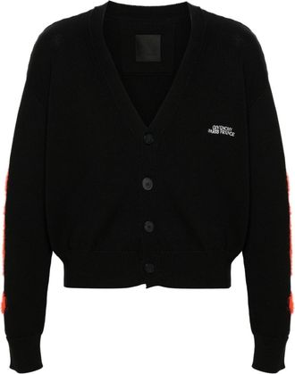 Givenchy cardigan &agrave; logo brod&eacute; - Noir