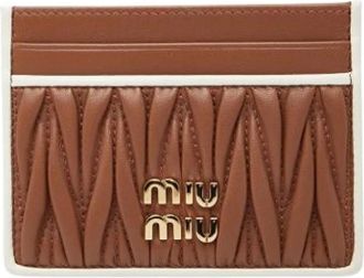 Miu Miu Porte-cartes professionnel Pre-owned - Femme - Pre-owned - Brun - Taille: ONE Size