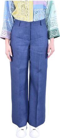Max Mara Femme, Pantalons, Bleu, Taille: 36 FR Wide Leg Pantalons