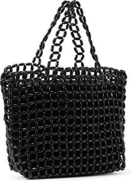 Saison 1865 Sac &agrave; mains en perle de bois naturel