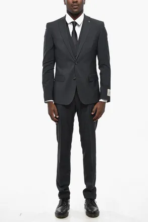 Corneliani CC COLLECTION Dreiteiliger Anzug aus Mohair-Mix Corneliani