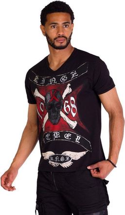 Kingz T-Shirt Totenkopf Shirt von KINGZ mit Strass