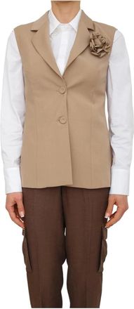 Blugirl Femme, Vestes, Beige, Taille: 40 FR Giacca S/M Fresco Lana