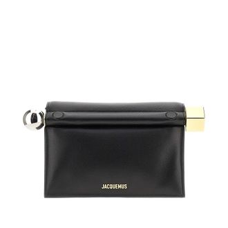 Jacquemus Nappa leather Rond Carr&eacute; clutch Woman One Size