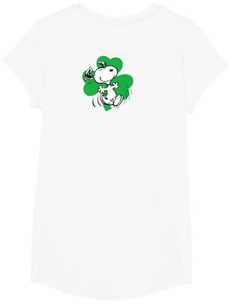 Peanuts St.Patricks - Dancing Snoopy Shamrock T-Shirt