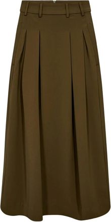 Co'Couture Femme, Jupes, Vert, Taille: 42 FR Jupe Militaire Pliss&eacute;e avec Poches