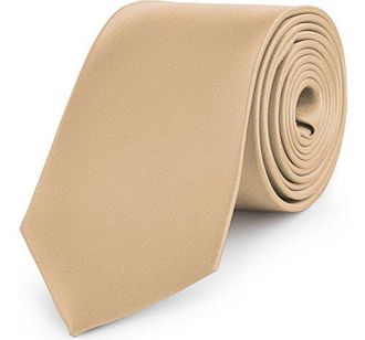 Ladeheid Cravate Large Diversité de Couleurs Accessoire Vêtement Homme KP-8 (150cm x 8cm, Beige)