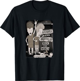 Beavis And Butt-Head Rock The World Dark T-Shirt