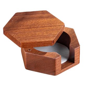 Generico F&uuml;r Expressfilter, Papierfilter-Organizer aus Holz, 15 cm, dekorative Aufbewahrung von Papier, 51 mm, 53 mm, 58 mm, f&uuml;r Caf&eacute;, K&uuml;che, Restaurant, B