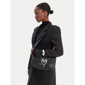 Pinko Handtasche PINKO Love One Slouchy Zip Classic AI 25-26 PLTT 105081 A2JG Schwarz