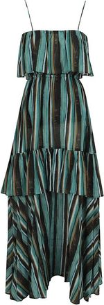 Pinko Pinko, Femme, Robes, Multicolore, Taille: 36 FR Arluno Long Muslin Dress