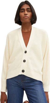 Tom Tailor Damen Basic Cardigan 1032605, 28130 - Soft Buttercream, XXL