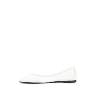 Jacquemus Calf Leather Ballerina Flat - White