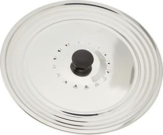 Crealys Easy Golden Spritzschutzdeckel, Edelstahl, 32 x 32 x 3 cm