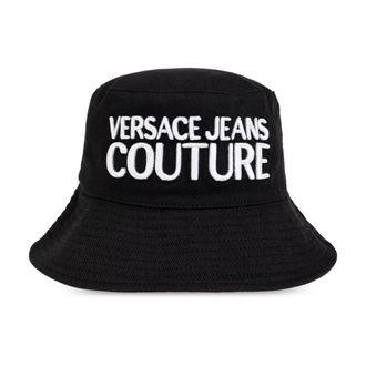 Versace Jeans Couture Femme, Accessoires, Noir, Taille: ONE Size Chapeau avec Logo Brodé