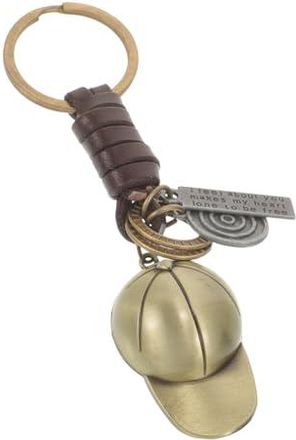 TOPBATHY Porte-cl&eacute;s Casquette De Baseball Pu Vintage Accessoire Cr&eacute;atif Et Cadeau Original Pour Amis Cha&icirc;ne M&eacute;tallique D&eacute;corative &Eacute;l&eacute;gante