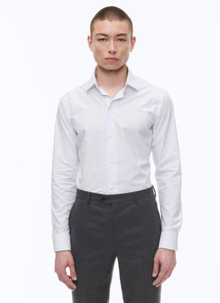 Fursac Chemise &agrave; carreaux en popeline de coton - Taille 37 - Homme
