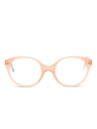 Very French Gangsters Brille mit rundem Gestell - Rosa