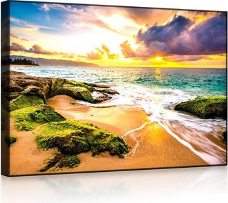 Lightbox Multicolor | Leuchtbild | Sonnenuntergang auf Hawaii | 100x70 cm | Fully Lighted