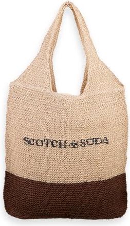 Scotch & Soda Oversized Straw Bag, Sac de Courses Femmes, Natural