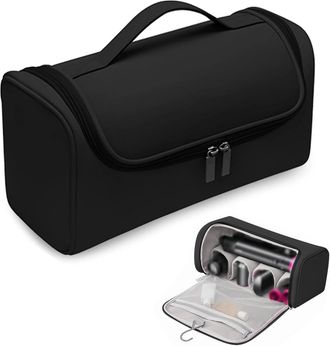 Generic Tragbare Reisetasche für Haartrockner & Zubehör mit Aufhängehaken, Organizer-Tasche für Haartrockner und Kosmetika, große Kapazität(A)