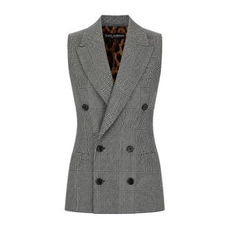 Dolce & Gabbana Weste mit doppelreihiger Knopfleiste - - Jackets - Damen - Grau - M