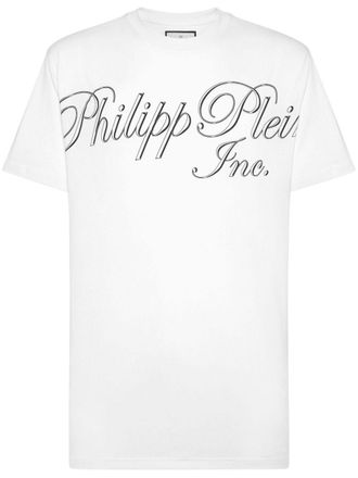 Philipp Plein t-shirt en coton à logo imprimé - Blanc
