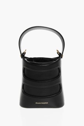 Alexander McQueen Leather Mini Bucket Bag THE RISE With Chain Strap Alexander McQueen