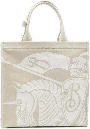 Burberry Femme, Sacs, Beige, Taille: ONE Size Knight Print Canvas Tote Bag